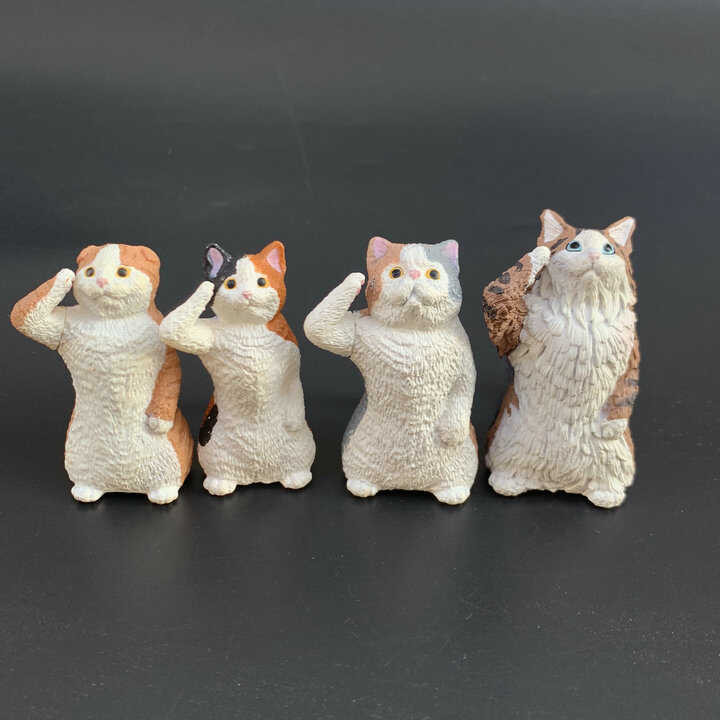 Bulk Saluting Animal Cat Series: Tabby Cat, Folded Ear Orange Car ...