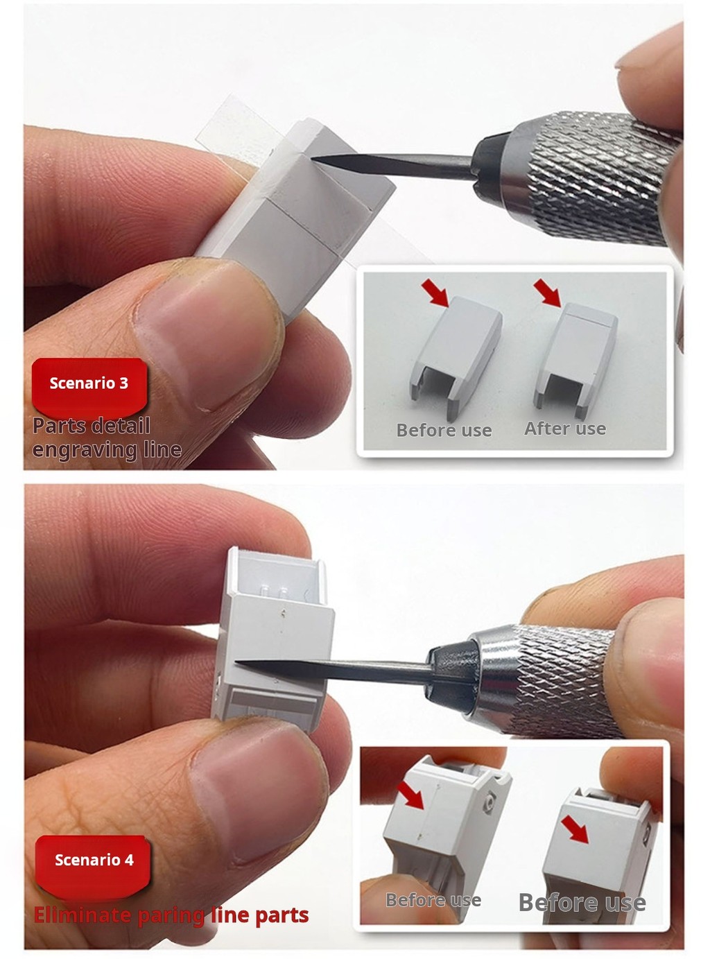 Tungsten Steel Scriber Parting Line C-Plane MS073 Engraving for Gundam Gunpla Building GK ...