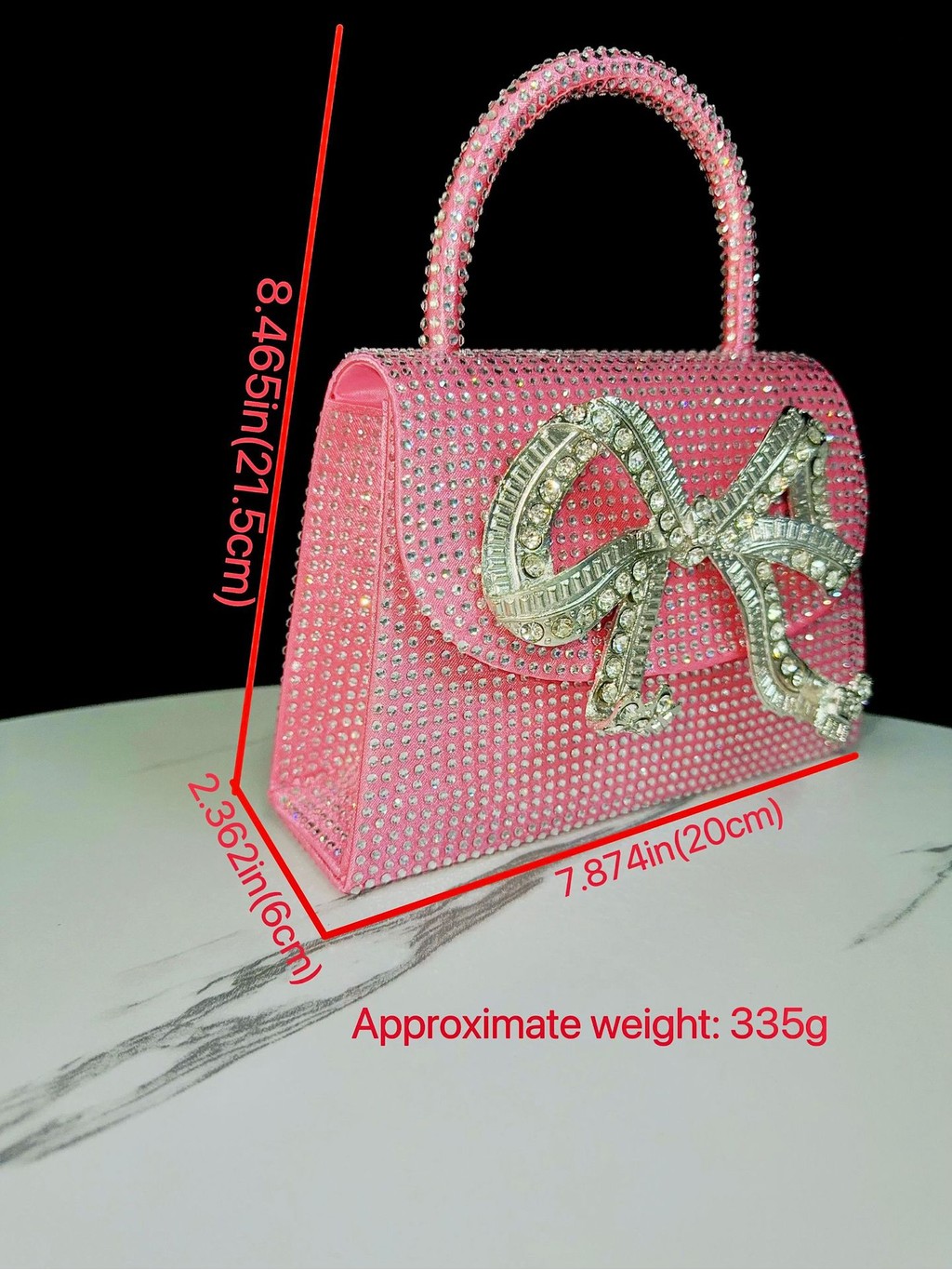 Tote Dinner Bag Rhinestone Handbag Banquet Bag Full Shoulder Crossbody ...