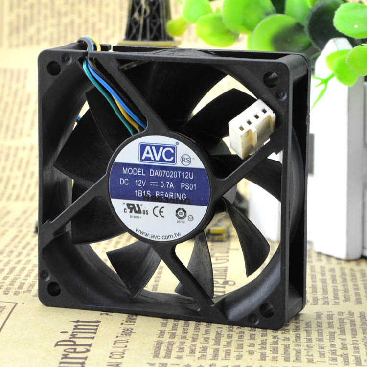 AVC DA07020T12U 7020 12V 0.7A 7cm 4-wire temperature controlled high ...