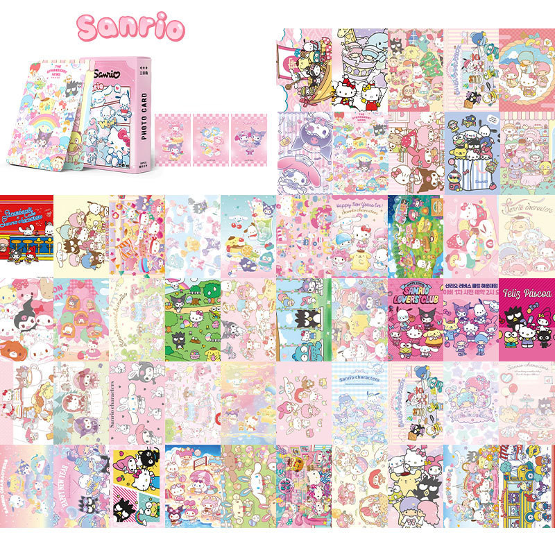 50pcs KT Melody Kuromi Cartoon Flash Card Anime Character Card ...