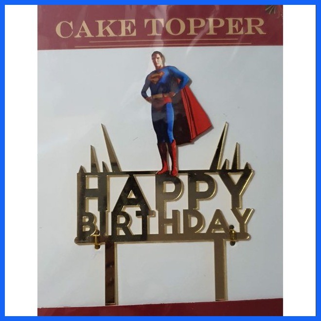 ⭐ ∇ SUPERMAN ACRYLIC CAKE TOPPER DISPLAY | Shopee Philippines