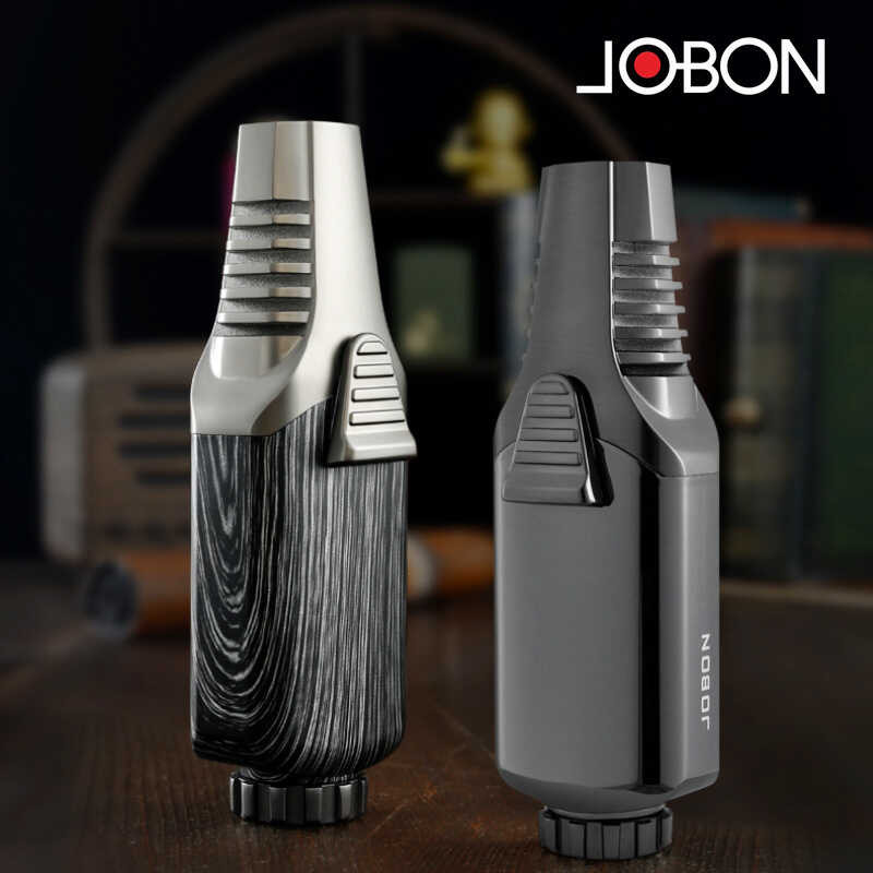 Tt JOBON Outdoor Windproof Butane Gas Lighter Turbine Torch Blue Flame ...