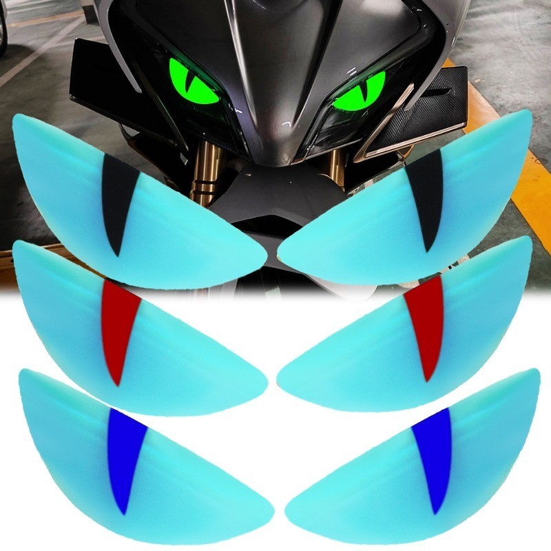 Devil's Eye Reflective Stickers - 3D Luminous Cat Eyes Sticker - Night ...