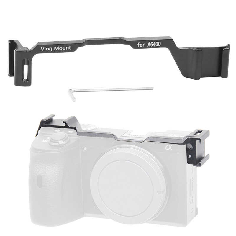 Shoe Double Cold Mount Reloion Plate Sony Alpha A6400 Camera Vlog Rig ...