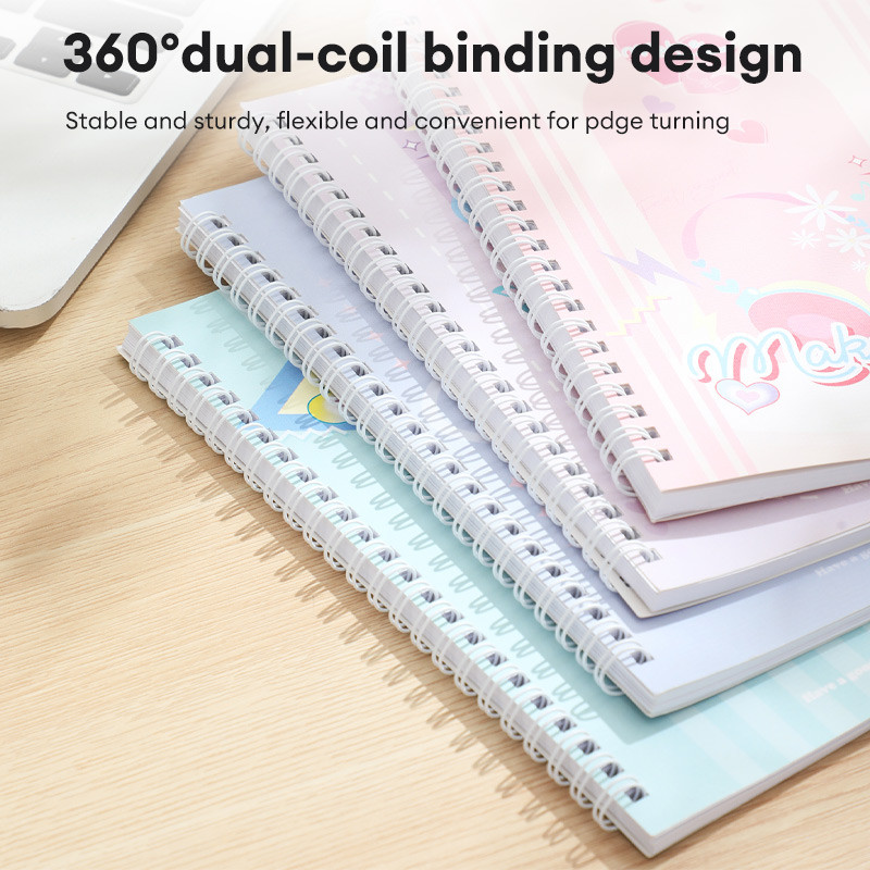 Deli Spiral Notebook A5 Journal Notebook 60 Sheets Big Binder Notebooks ...
