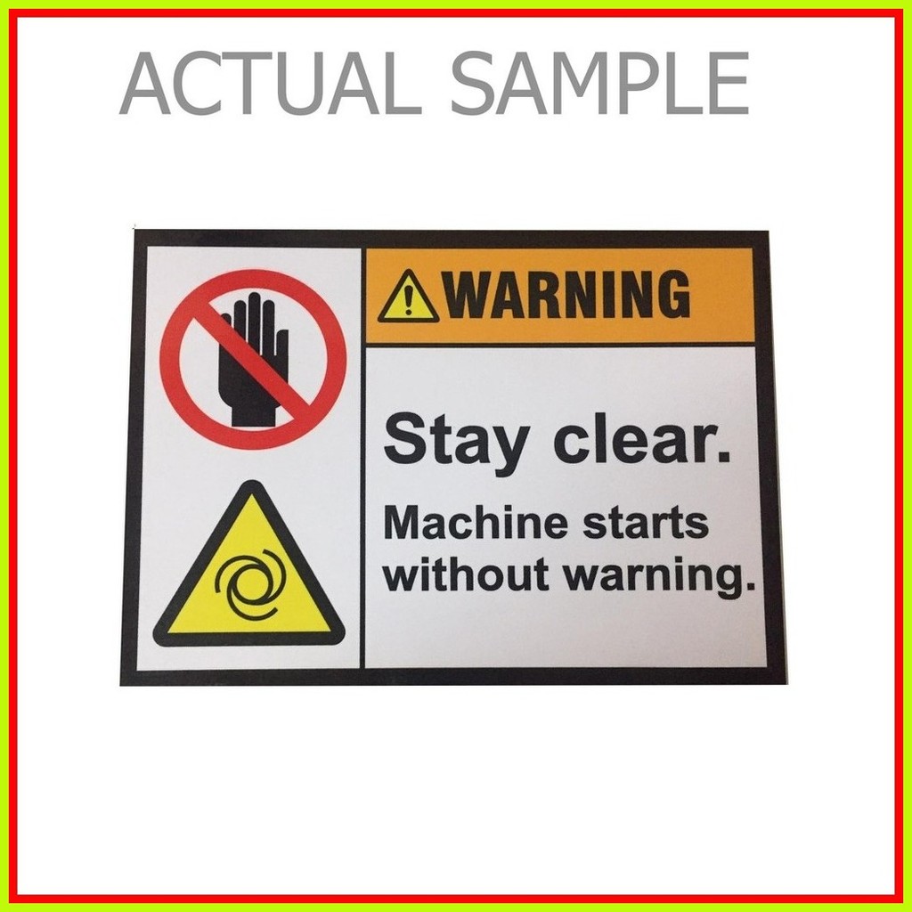 Safety Signs Warning Vinyl Sticker with Lamination Signage | Shopee ...