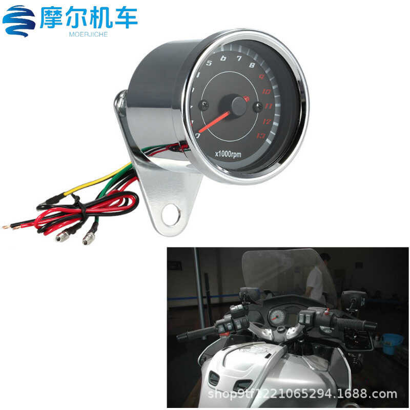 Tachometer Motorcycle Modifiion, Motorcycle LED Electronic Tachometer ...