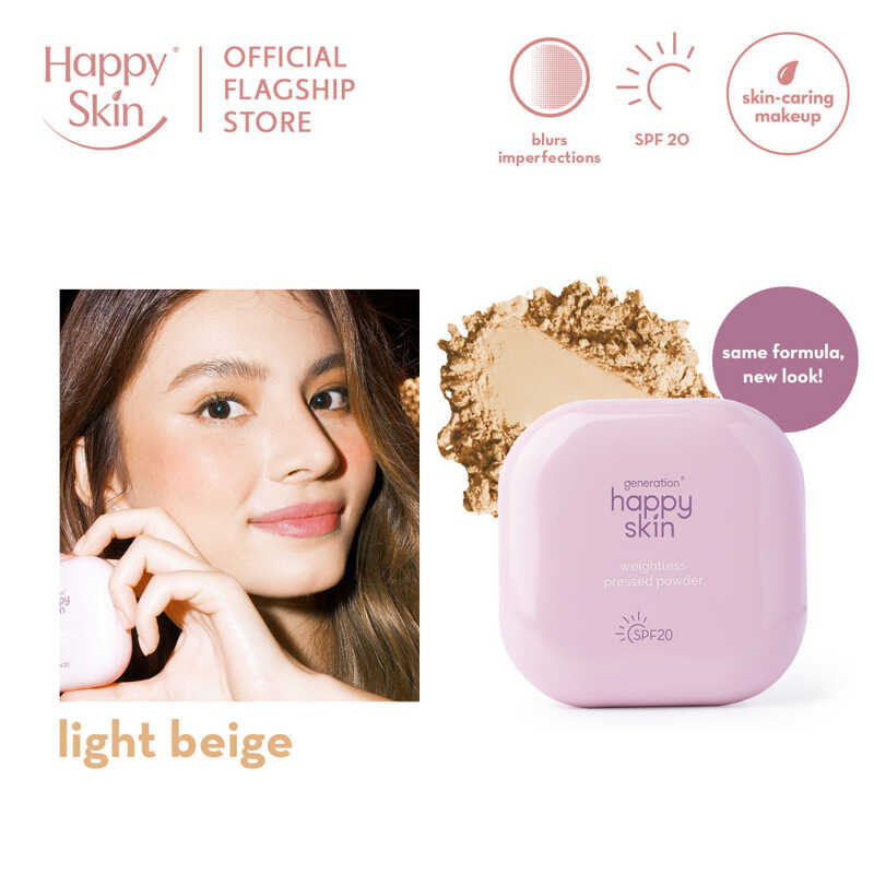 Skin Generation Happy Weightless Pressed Powder SPF 20 In Light Beige ...