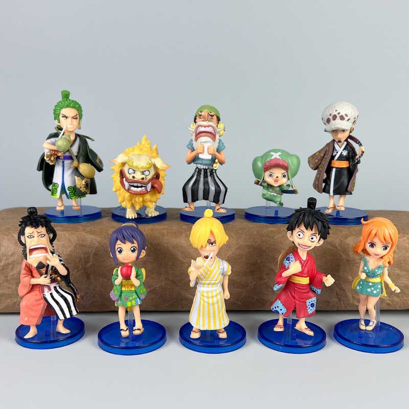 One Piece Anime Figures Wano 1 Country Luffy Zoro Sanji Nami Model ...