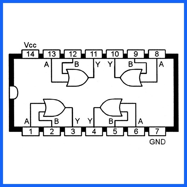 ๑ ♂ 74HC32 7432 Quad 2-Input OR logic gate IC Original 7432 SN74HC32 ...