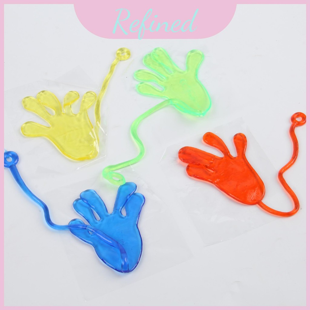 80s Nostalgic Toy Creative Prank Wall Climbing Sticky Hand Toy Elastic ...