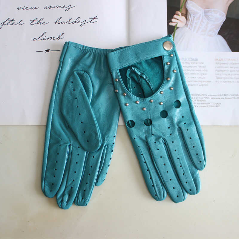 Goatskin Ong Kababaihan Ng Mataas Kalidad Punong-Daliri Katad Fashion ...