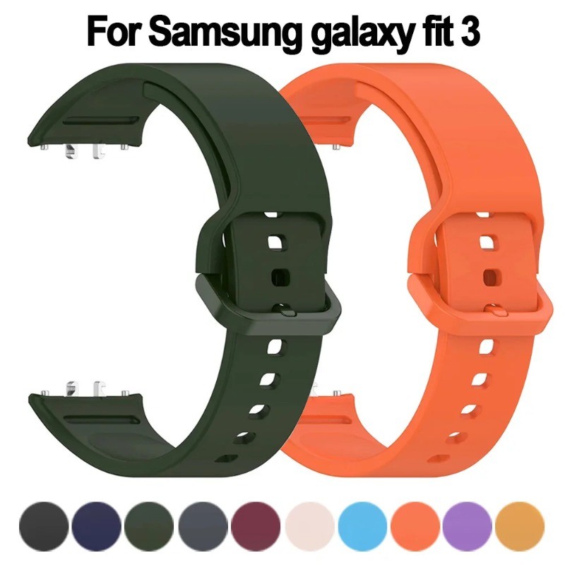 Silicone Band for Samsung Galaxy Fit 3 Strap Smartwatch Rubber Bracelet ...