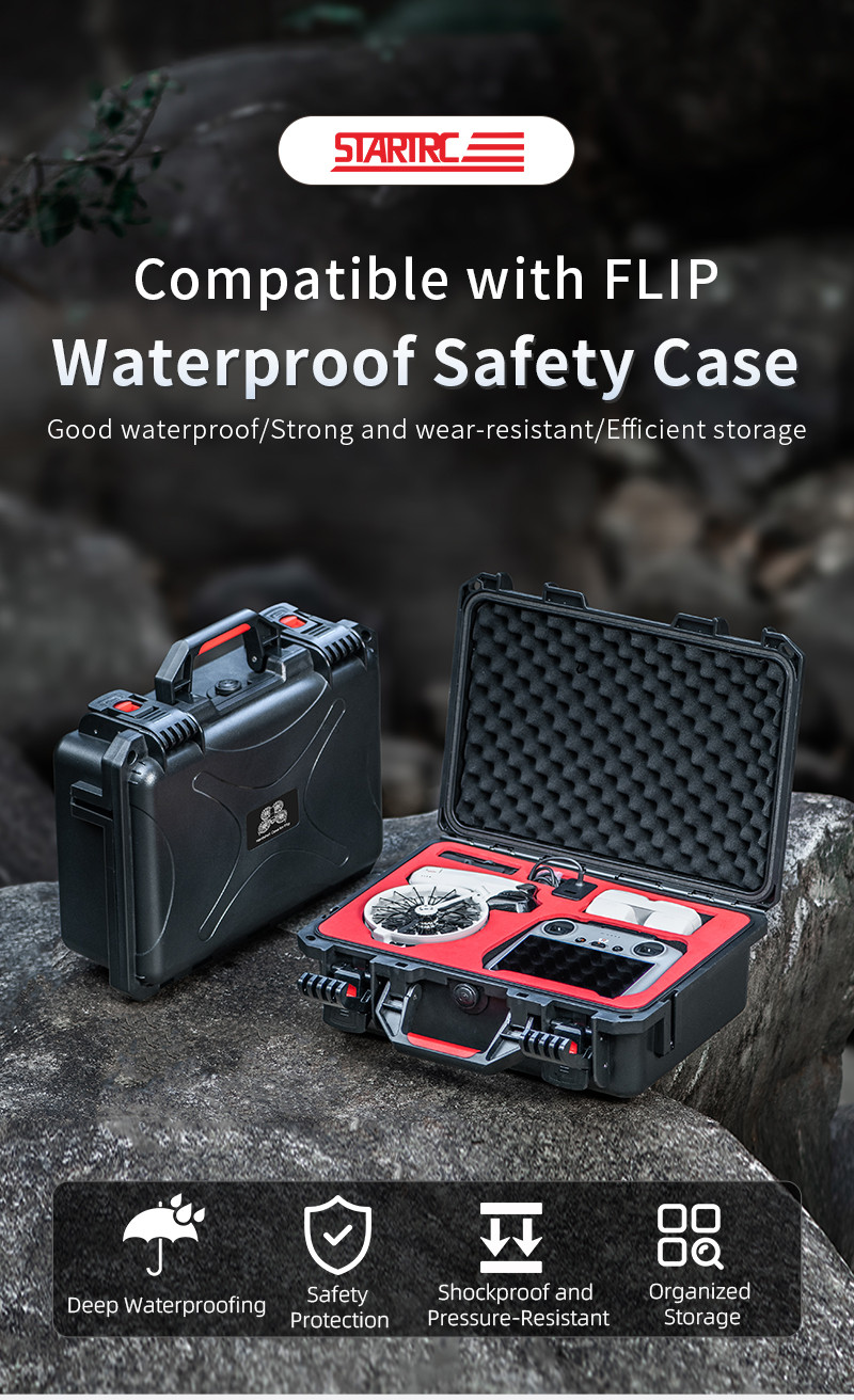 STARTRC For DJI Flip Waterproof Box Carrying Case Hard Shell Storage ...