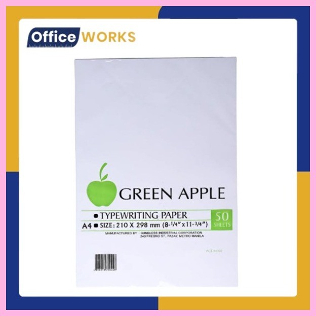 Θ Green Apple Typewriting Paper / Bond Paper / Photocopy Paper s16/56g ...