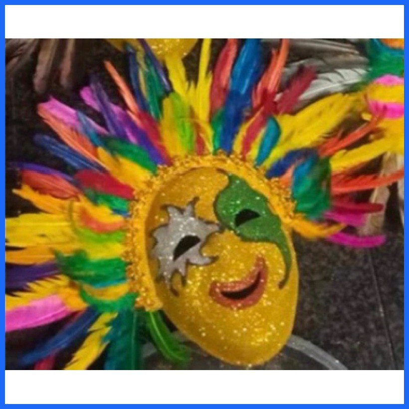 ∬ Cutesy Colorful Festival Mask Rainbow Cute Design Props | Shopee ...