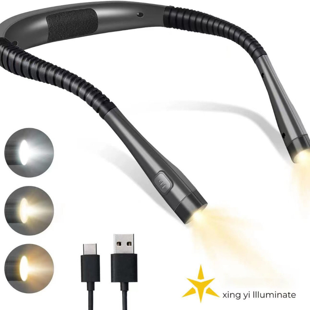 LED Neck Reading Light,Book Light In Bed,Adjustable Brightness Desk ...