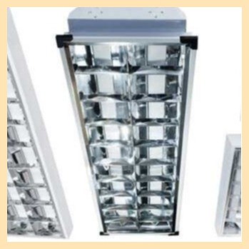 T8 LOUVER HOUSING WHIT LED TUBE LIGHT MOUNTED LED GRILLED LUMINAIRE ...