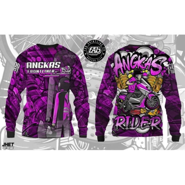 【Free Custom Name & Number】Angkas Full Sublimation Rider Long Sleeve 3D ...