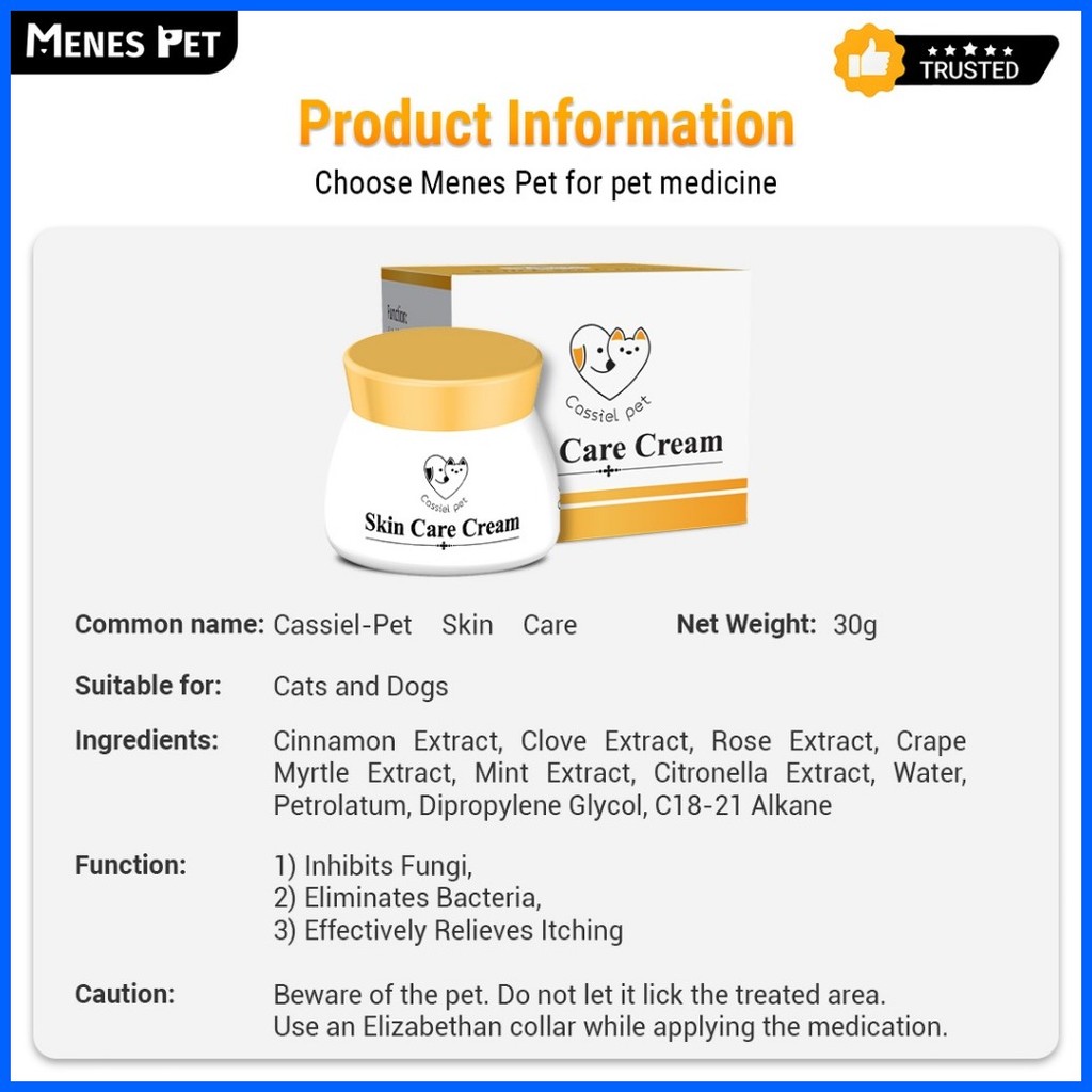 Cassiel Pet Cream Ointment For Ringworm Anti Mange Fungal & Itch Gamot ...