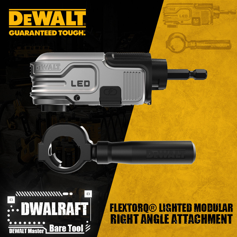 DEWALT DWALRAFT FLEXTORQ Lighted Modular Right Angle Attachment Power ...