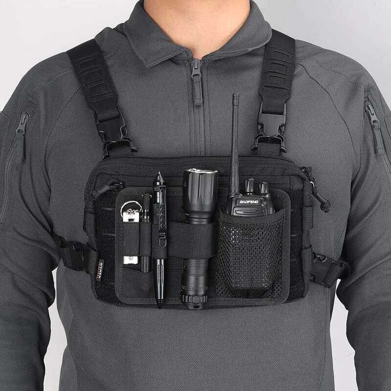 Tactical Vest Bag Multifunctional Chest Rig Bag Cycling Gear Bag Molle ...