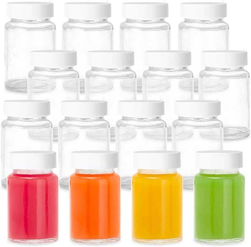 Pcs Oz Plastic Shot Bottles Small Clear Juice Bottle Leakproof ...