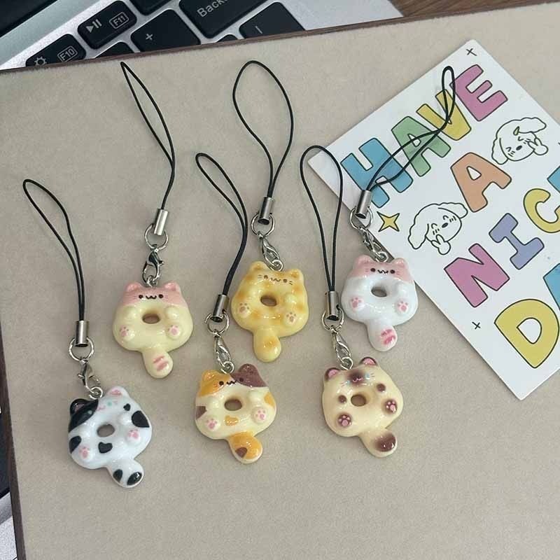 Cute Cartoon Cat Mobile Phone Case Strap Key Chains Bag Pendant ...