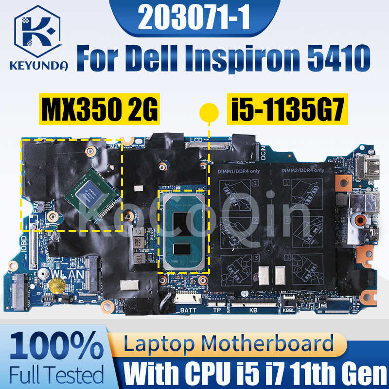For Inspiron 5410 Notebook Mainboard Laptop 203071-1 0Hj1g8 0Tpg56 ...