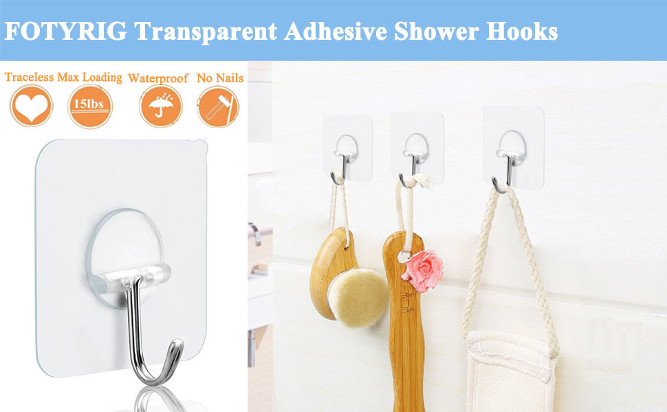 Transparent Acrylic Self Adhesive Wall Hook - Invisible Multi-Purpose ...