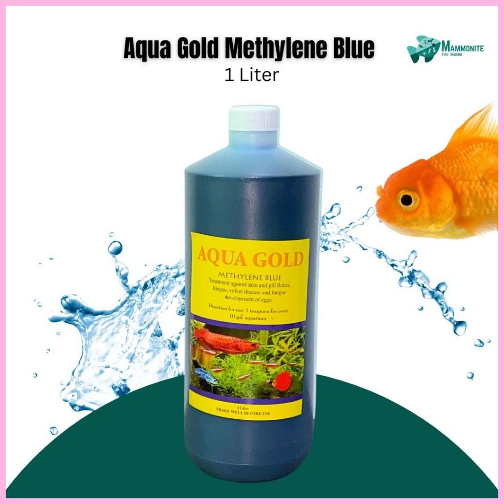 ⊛ ℔ Aqua Gold Methylene Blue Meth Blue Aquarium Tank Fish Medicine Gill ...