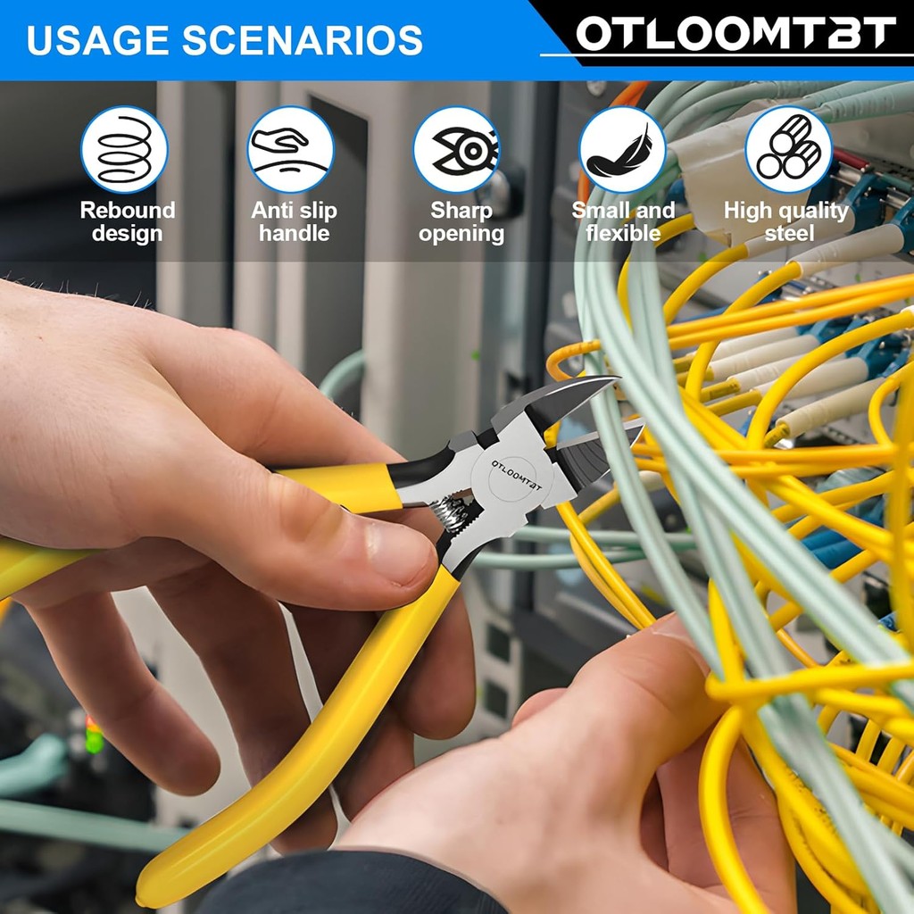 ZOERAX 6-In and 5-In Ultra Sharp Compact Wire Cutters with Long Flat ...