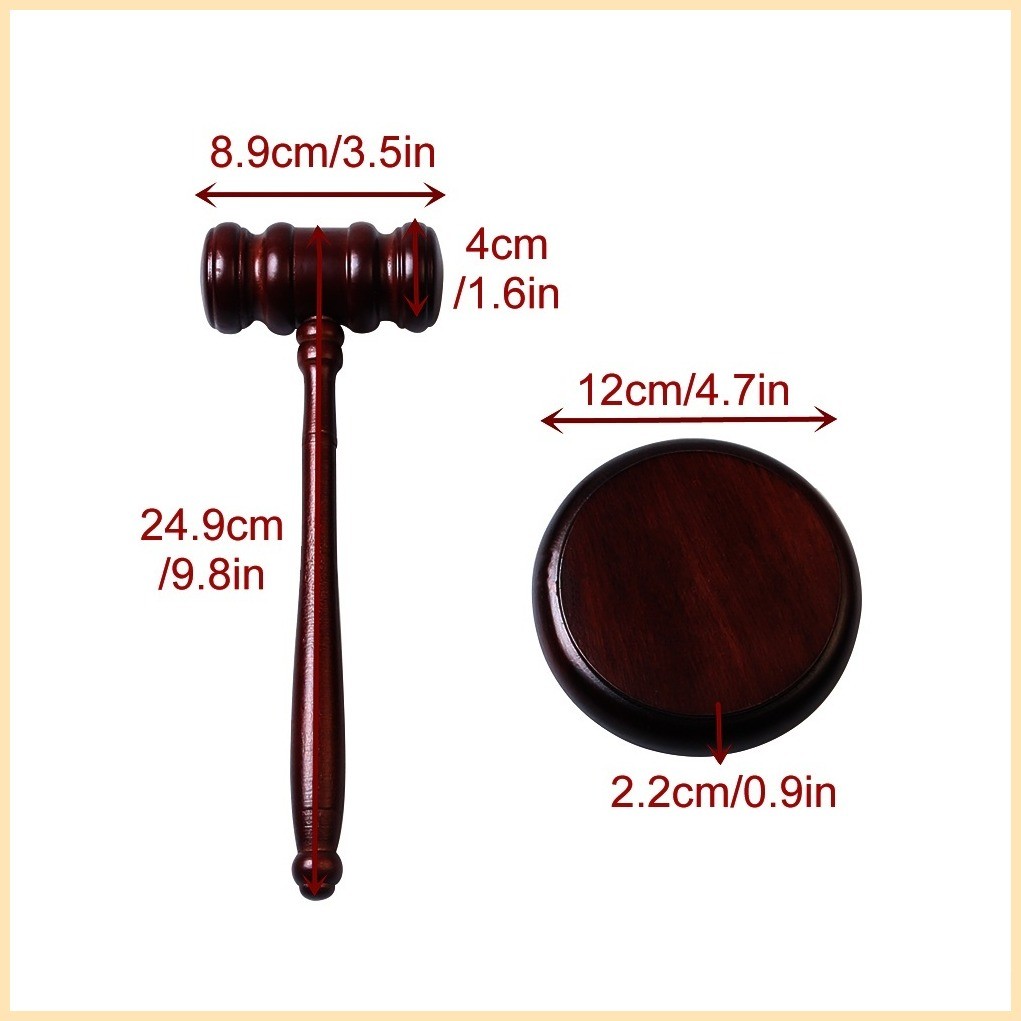 Wooden Auction Hammer Handmade Judge Hammer Handcrafted Gavel for ...