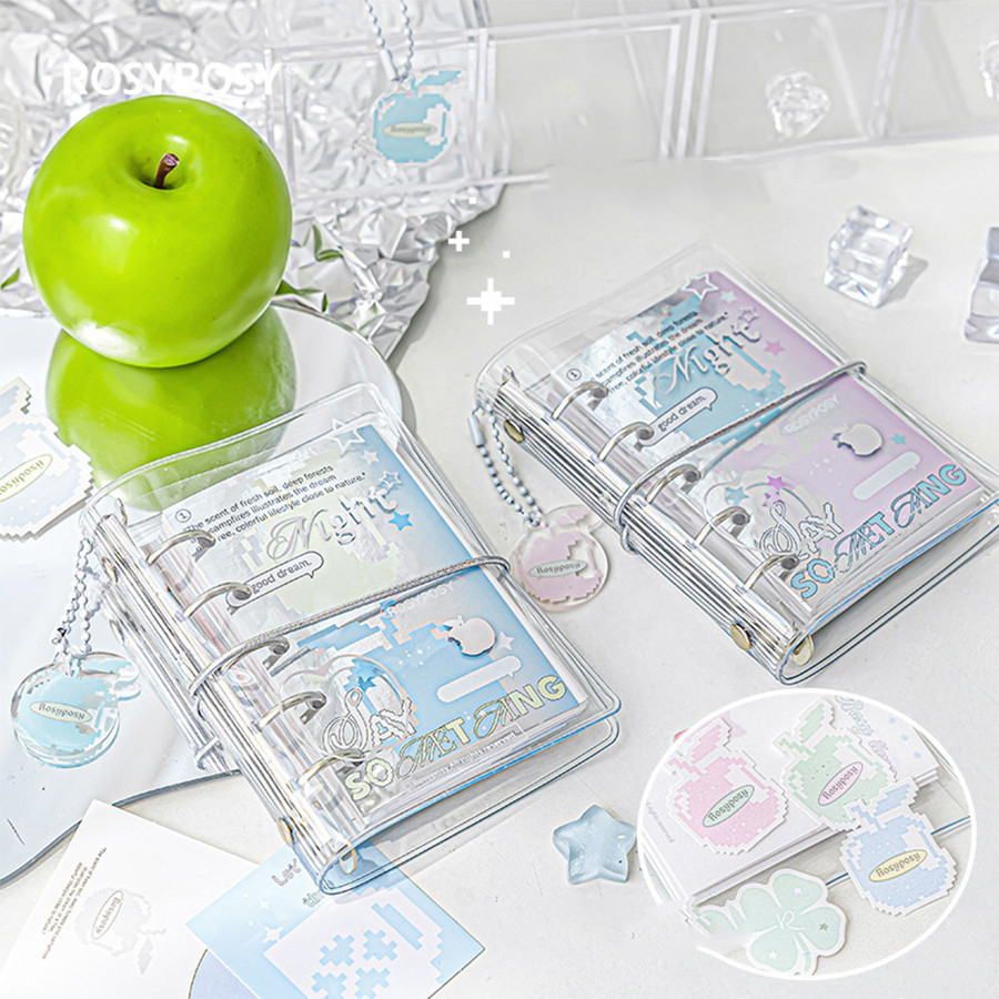 Flash Silver M5 Loose-leaf Handbook Mini Notebook Girls Pocket Notebook ...