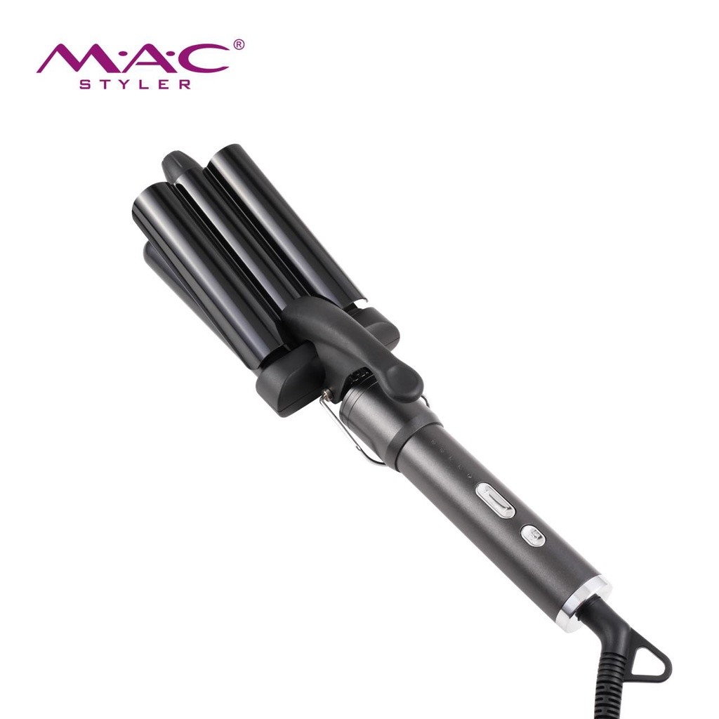 MAC Styler Three Barrel Ceramic Coating Big Wave Curler Professional ...