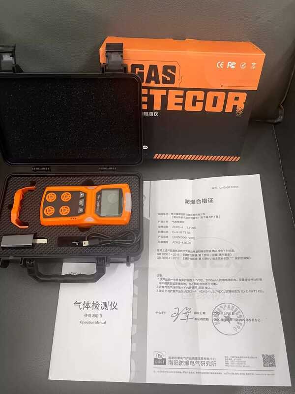 Explosion-Proof 4-in-1 ADKS-4 Air Gas Detector for Toxic Combustible ...