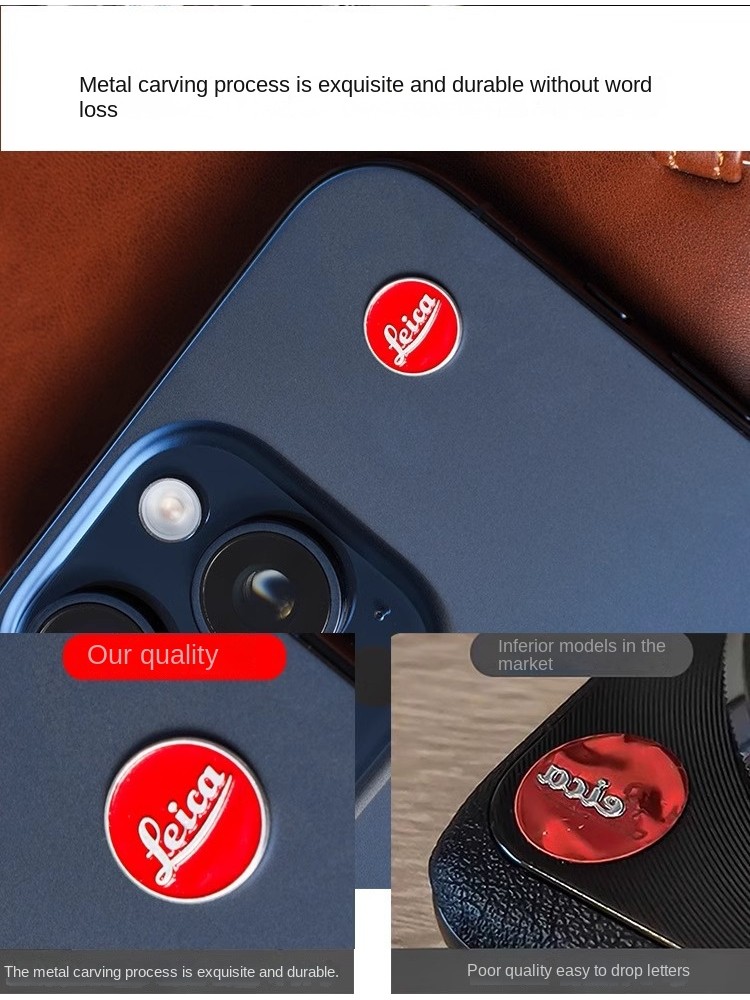 Camera decoration suitable for Leica stickers, mobile phone metal ...