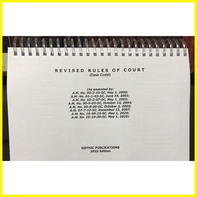 ∈ ☢ (Codal)Revised Rules of Court (Desk Codal) (2022 Edition) | Shopee ...