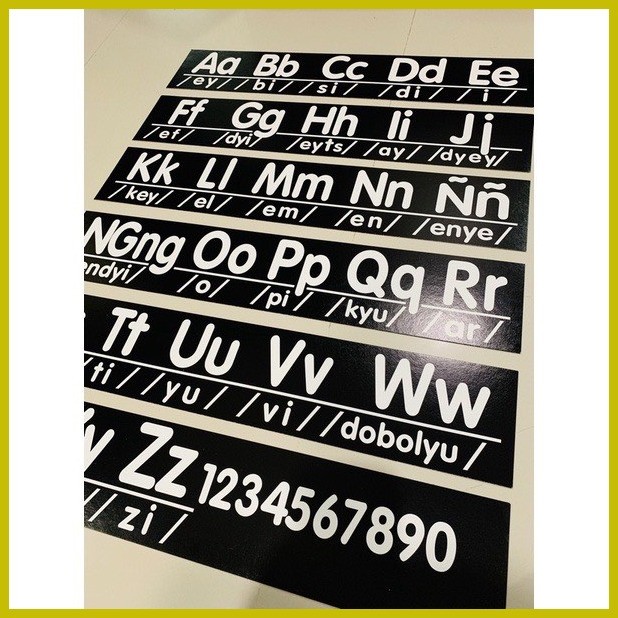 § 1 set Cursive OR Print Alphabet Letters Long Display Poster ...