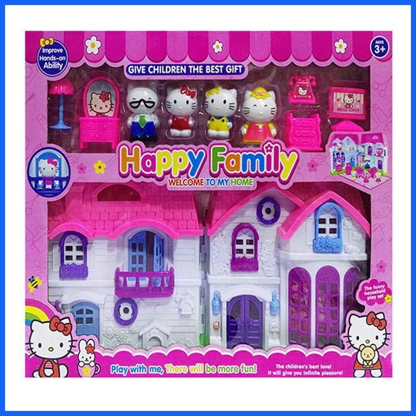 Hello Kitty Dream House Play Set w/ Beautiful Villa w/ Cute Kitty ...