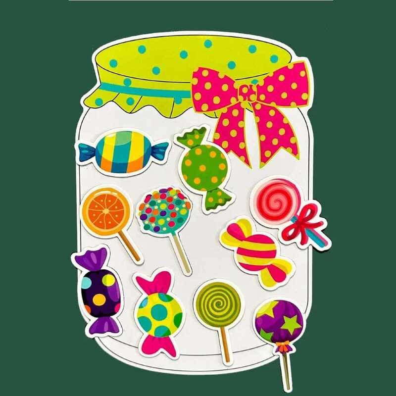 Tt 11Pcs Set Ong Candy Jar Magnetic Toy English Classroom Rewards M ...