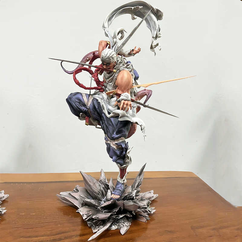 39cm Naruto Hatake Kakashi Figure Anime Killer Bee Action Figure Gk ...