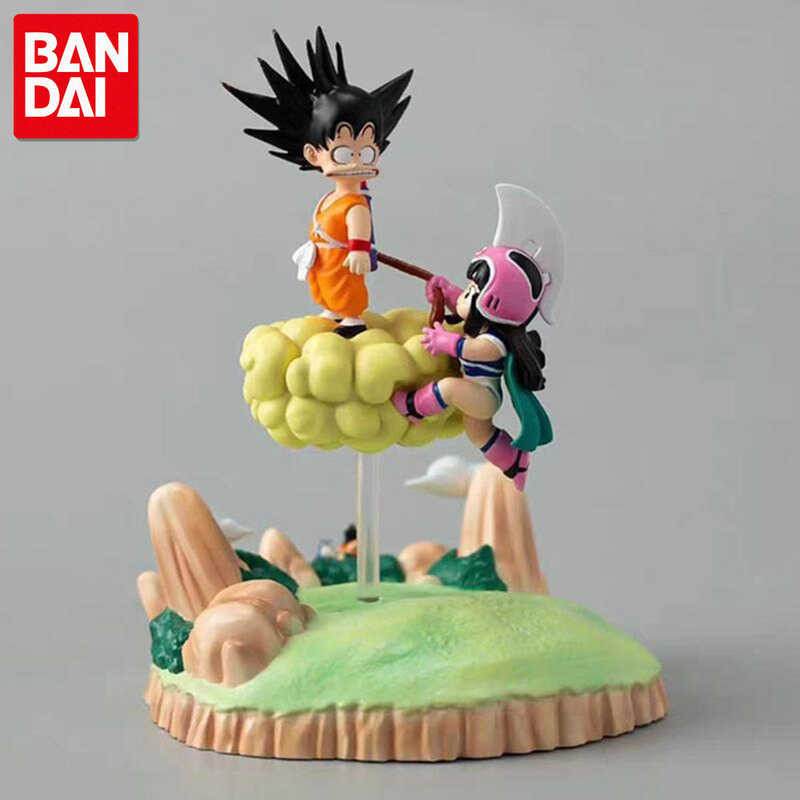 10cm Dragon Ball Son-Goku Chichi Anime Figure Somersault Cloud Model ...