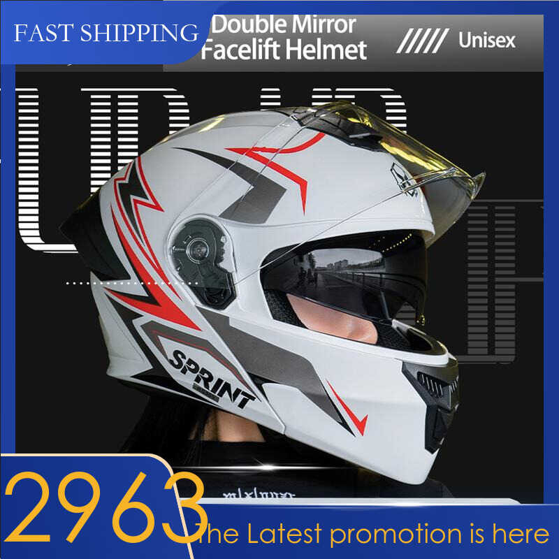 AXK 909 Modular Motorcycle Helmet Full Face HD Dual Visor For 54Cm-62Cm ...