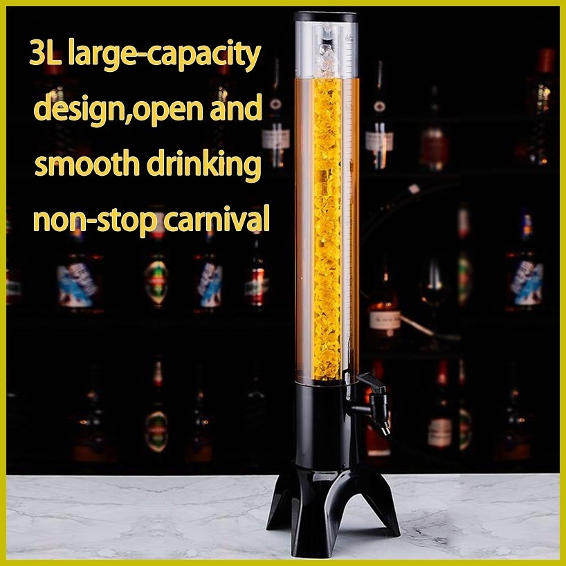 ∆ ♚ 3L Beer Tower Dispenser Three-legged Tower Beverage Dispenser Wine ...