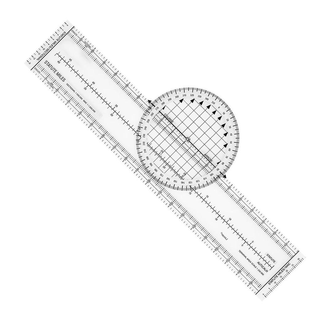 TBTOPONE ️Transparent Pilot Ruler MeasuringRuler VFR and IFR Placard ...
