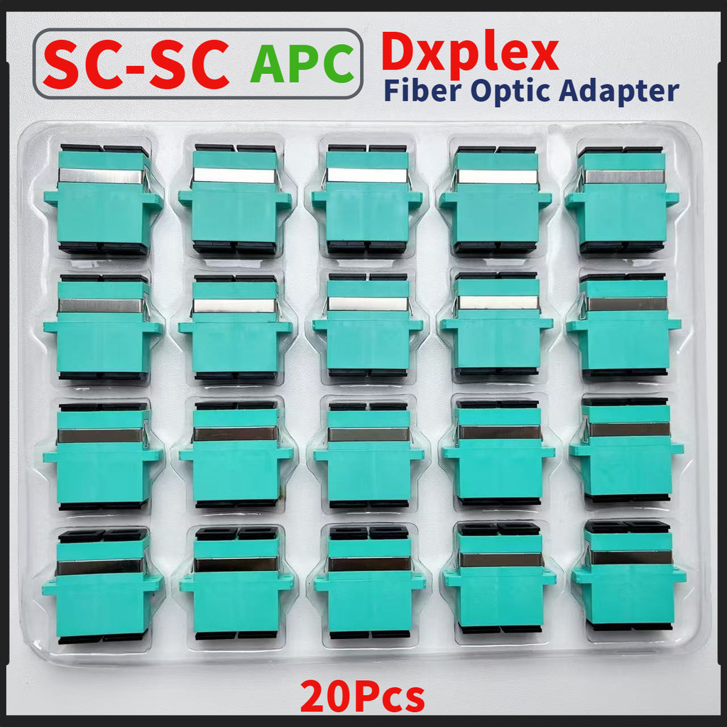 20PCS SC-SC/UPC Duplex SM Fiber Optic Adapter Flange Coupler Adaptor ...