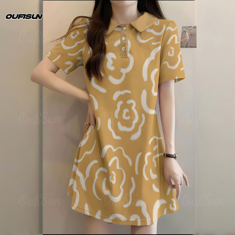 Dresses Women New Style Filipiñiana attire for women Polo Dress Plus ...