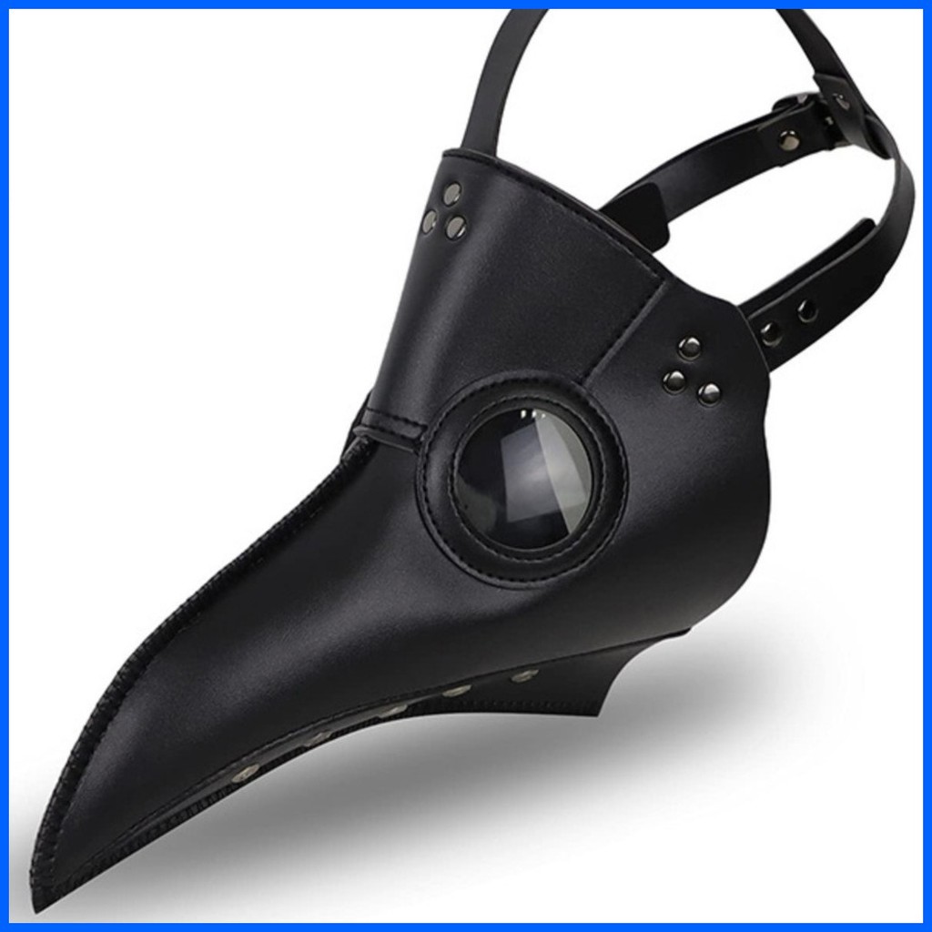 SCP 049 Plague Doctor Mask Leather In Beak Mask Halloween Mask ...